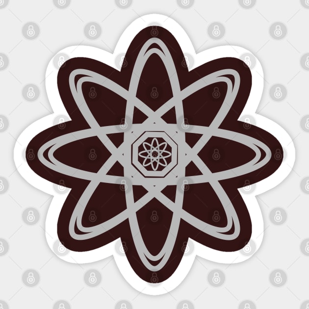 Grey Atom Symbol - Atomic Symbol - Sticker | TeePublic