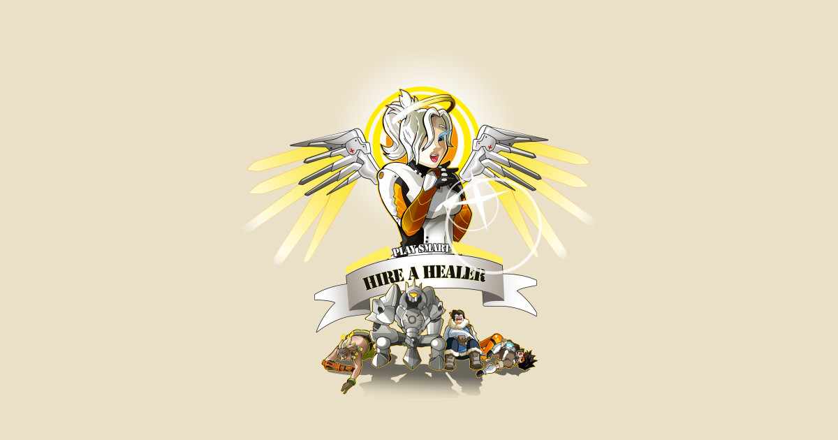 HIRE A HEALER - Overwatch - Overwatch - T-Shirt | TeePublic