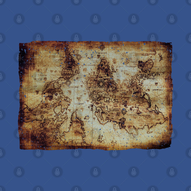 Distressed Historical Upside Down World Map - Upside Down Map - T-Shirt ...