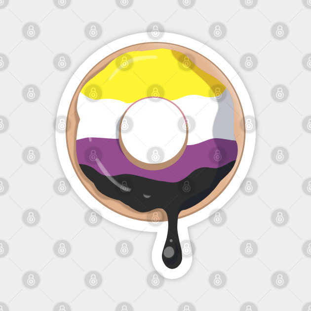 Non-Binary Donut - Non Binary - Magnet | TeePublic