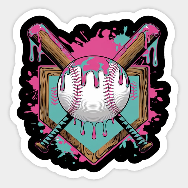 Baseball Drip Ice Cream Sprinkles Home Plate Drip - Baseball Drip Ice ...