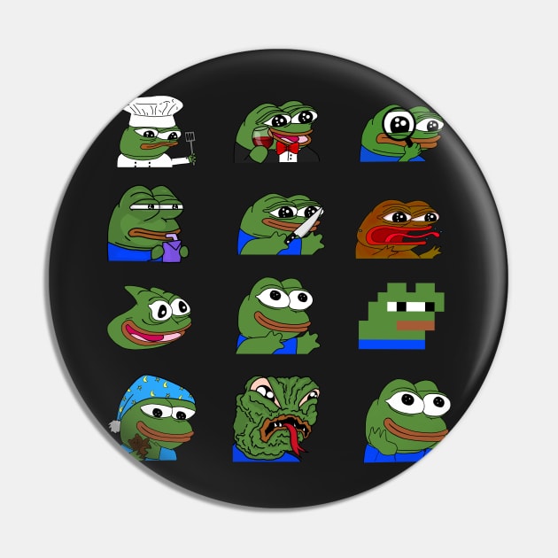 pepe peepo variety set (12 pepes edition) - Peepo - Pin | TeePublic