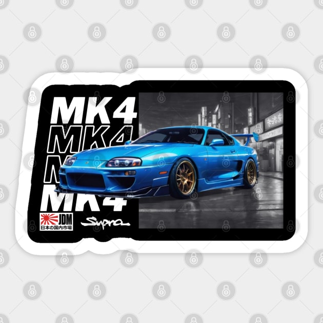 Supra MK4 blue - Supra Mk4 - Sticker | TeePublic