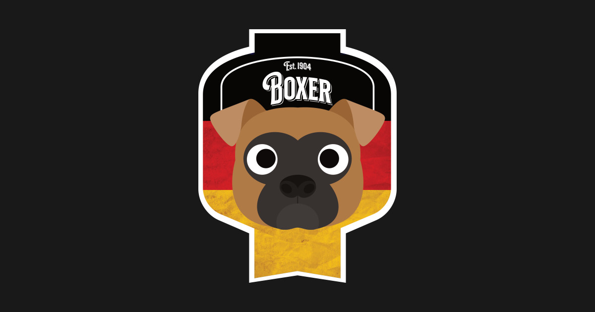 Boxer Dog - Distressed German Boxer Beer Label Design - Boxer Dog - T ...