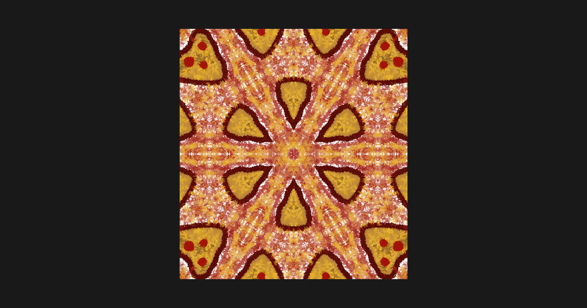 watercolor pizza triangle geometric mandala - Watercolor Painting - T ...