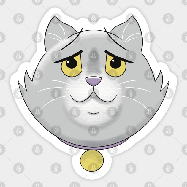 Smiling Cat - Cat Cartoons - Sticker | TeePublic