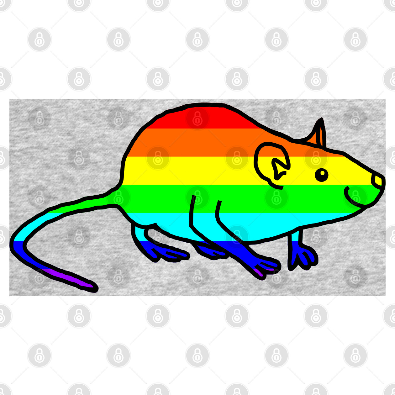 Cute Rainbow Rat - Rat - T-Shirt | TeePublic
