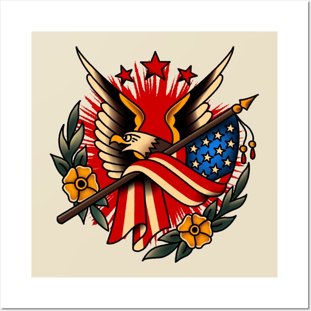 OldSalt American Traditional Patriotic Motif - Tattoo - Posters and Art ...