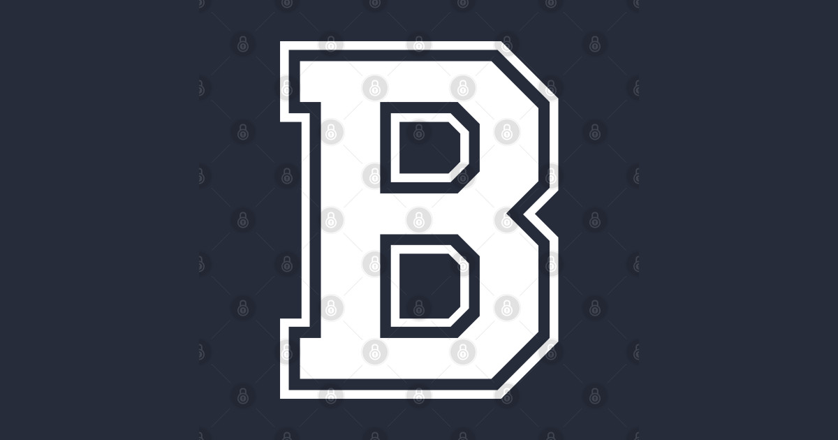 Initial Letter B - Varsity Style Design - Initial Letter - T-Shirt ...