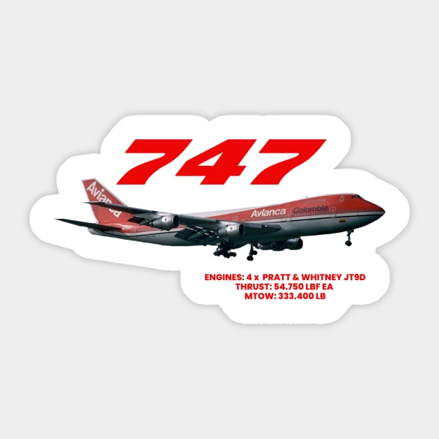 BOEING 747 DESIGN - Boeing 747 - Sticker | TeePublic