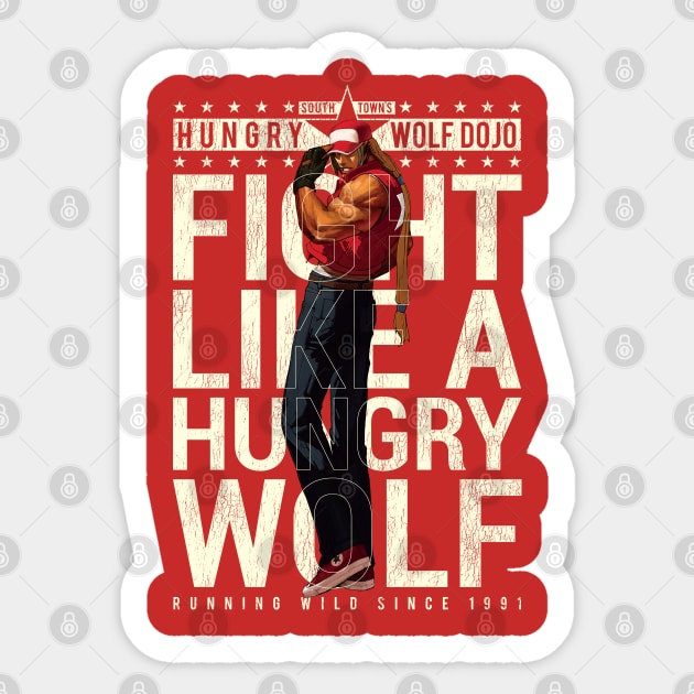 Hungry Wolf Dojo Gym - King Of Fighters - Sticker | TeePublic
