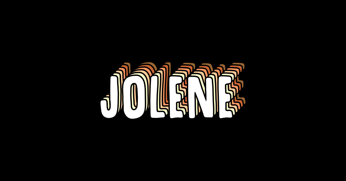 jolene retro script lettering - Dolly Parton - Sticker | TeePublic