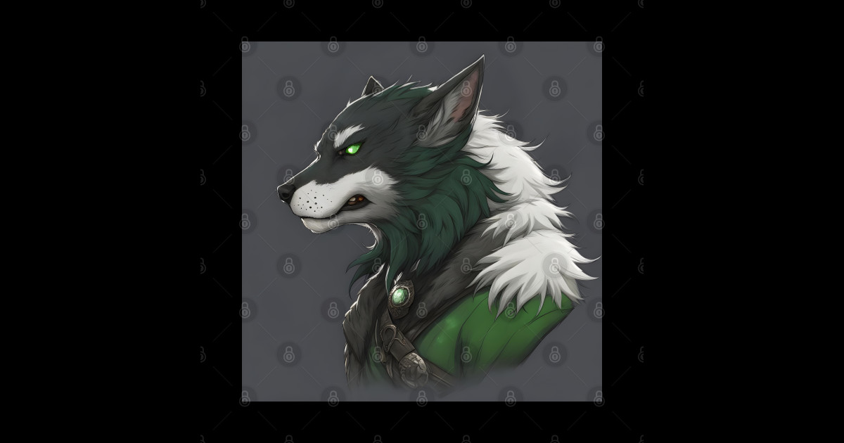 werewolf fantasy art green - Werewolf Fantasy Art Green - Sticker ...