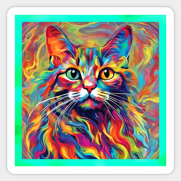rainbow cat - Rainbow Cat - Sticker | TeePublic