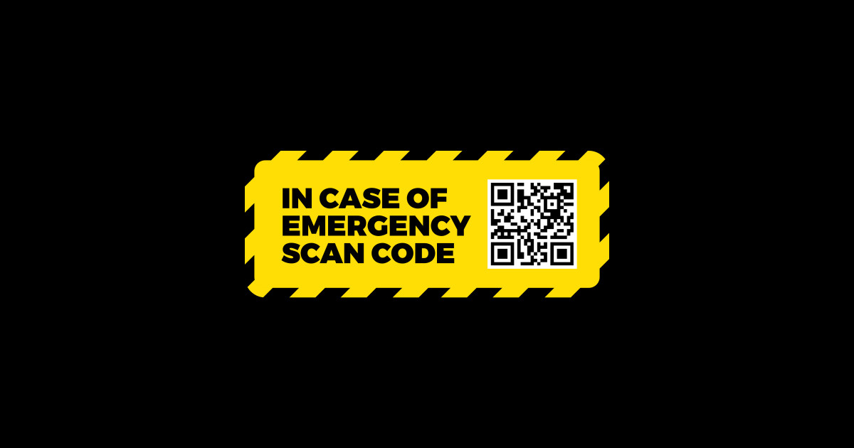 In Case of Emergency Scan Code - Qr Code - Sticker | TeePublic