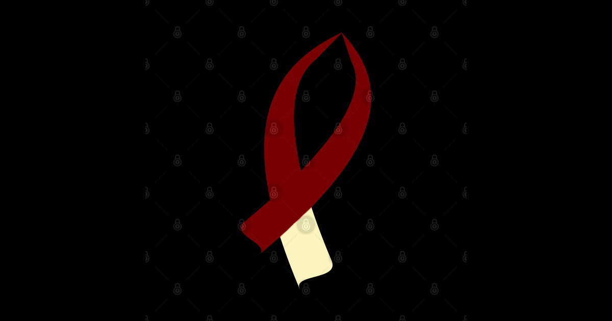 Awareness Ribbon (Burgundy & Cream) - Awareness Ribbon - Posters and ...