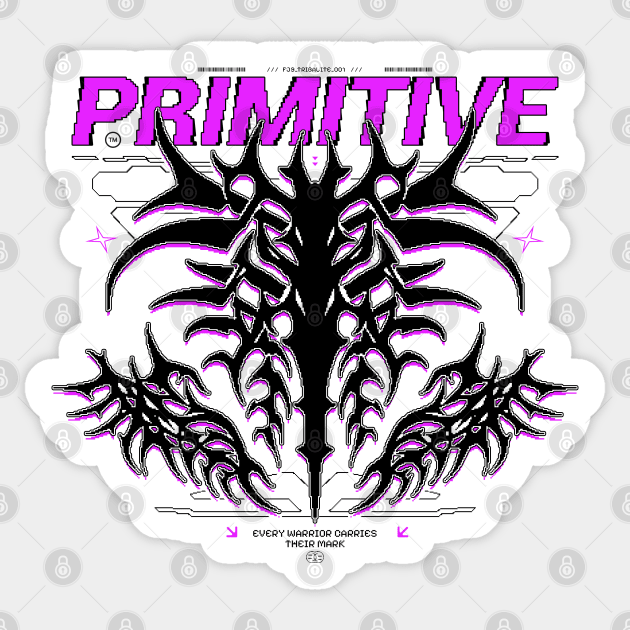PRIMITIVE - Tribal Design 001 Purple - Tribal - Sticker | TeePublic