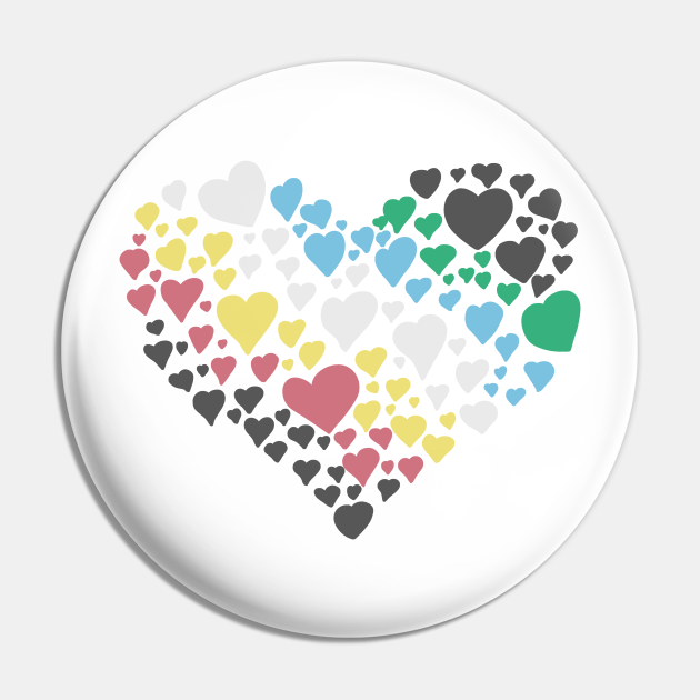Disability pride flag heart - Disability Pride - Pin | TeePublic