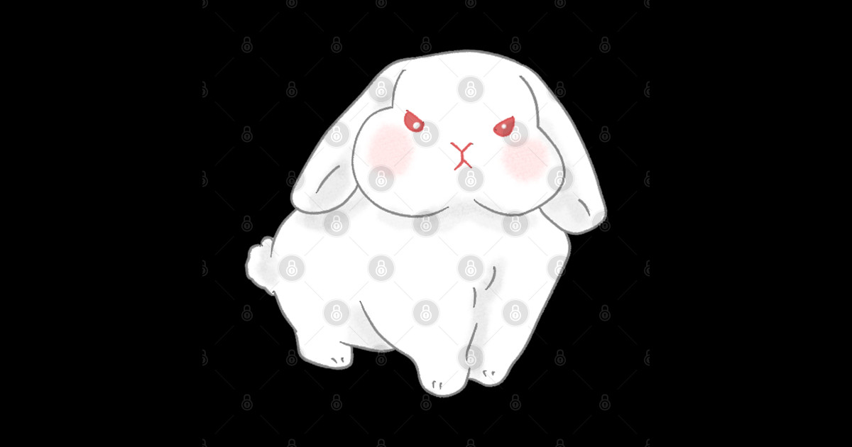 Angry Chubby Rew Holland Lop Rabbit | Bunniesmee - Easter - Sticker ...