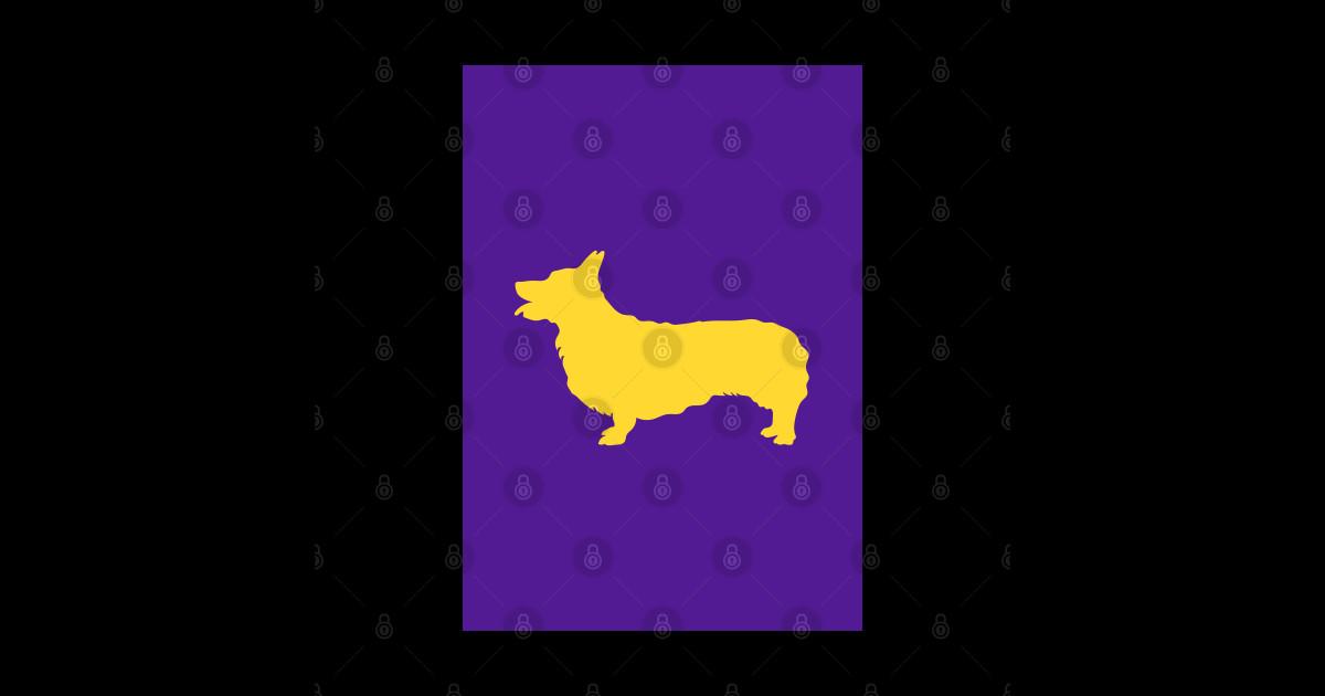 Corgi Coloured Silhouette - Corgi - Sticker | TeePublic