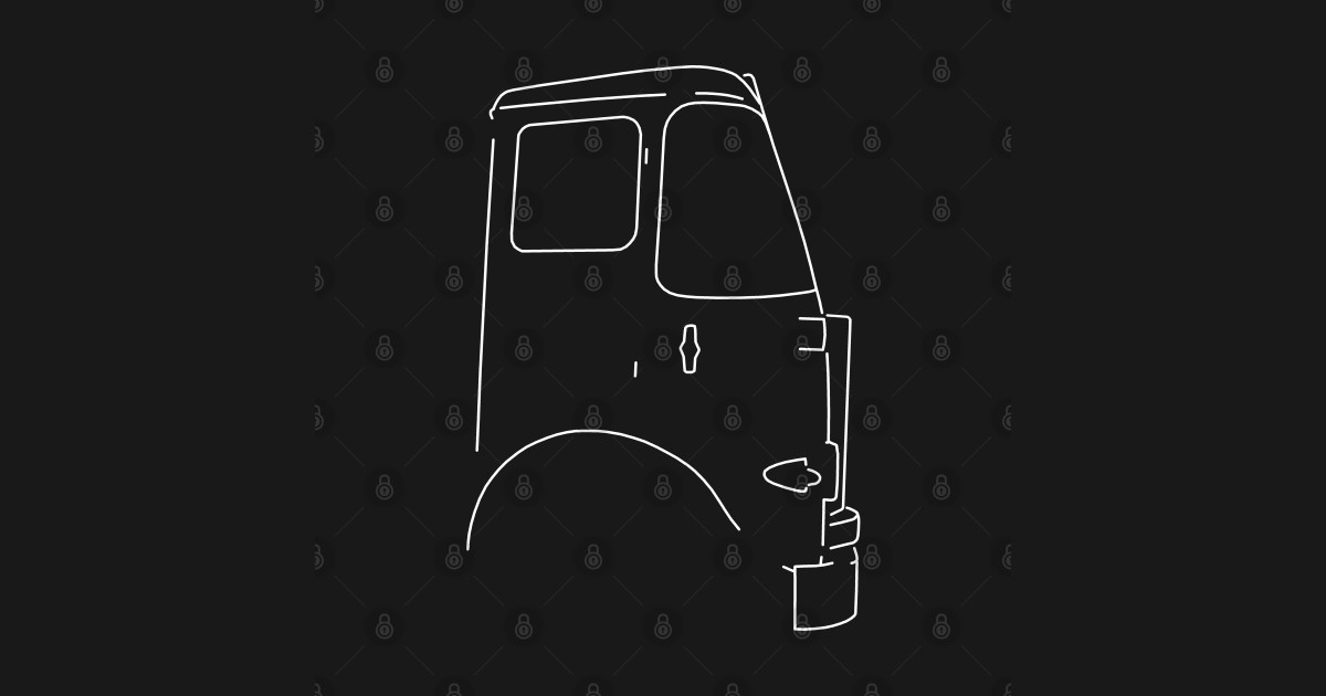 Vintage Atkinson lorry side view white outline graphic - Atkinson - T ...