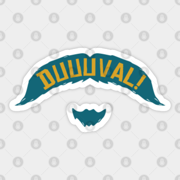 DUUUVAL Mustache - Black - Minshew Mustache - Sticker | TeePublic