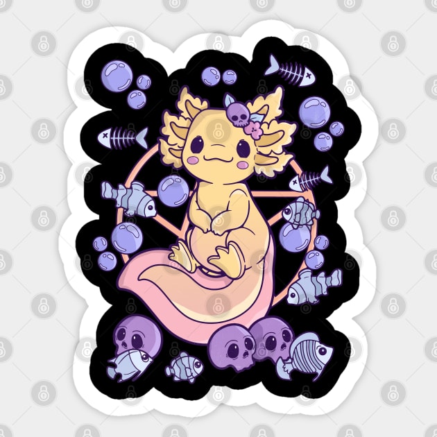 Pastel Goth Halloween Horror Chibi Axolotl Creepy Kawaii - Pastel Goth ...