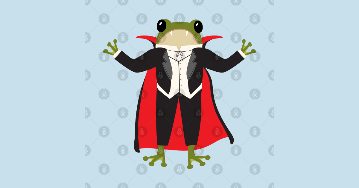 Vampire frog - Frog in a Halloween costume - Halloween Frog - T-Shirt ...