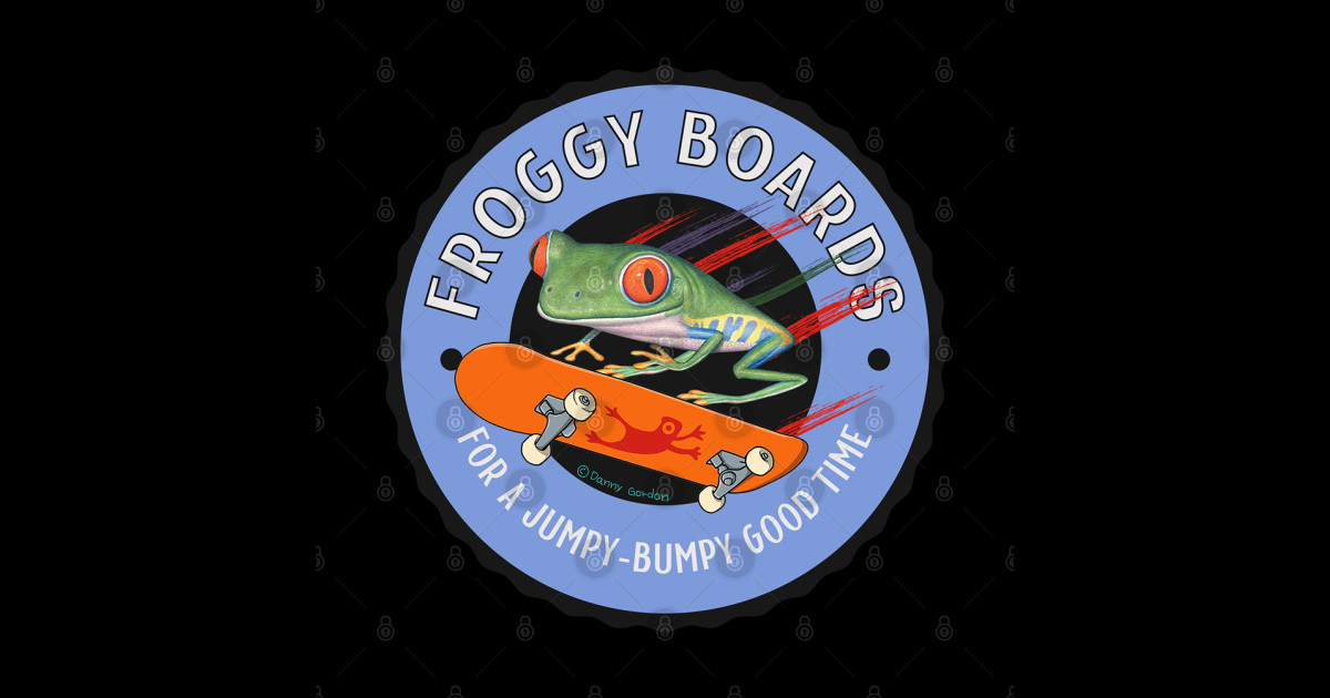 Cute and Funny Froggy Boards with a Red Eyed Tree Frog having a jumpy ...