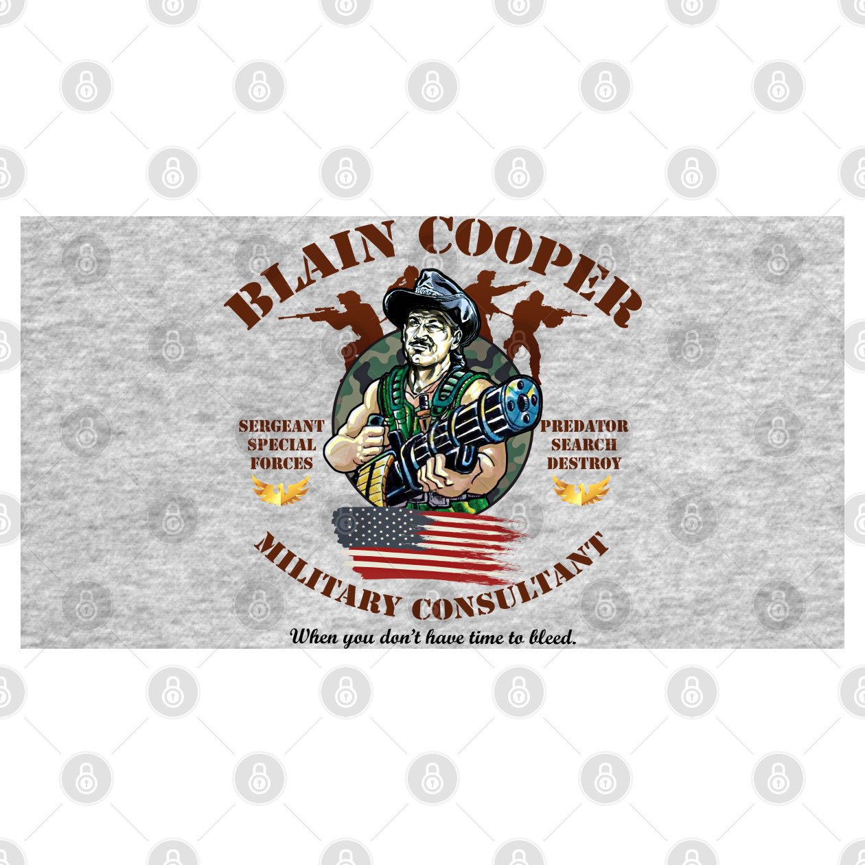 Blain Cooper Military Consultant - Predator Original Movie - T-Shirt ...