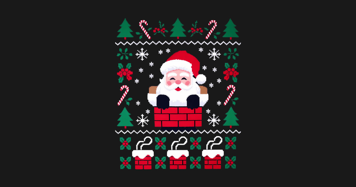 Pooping Santa Claus Ugly Christmas Sweater - Pooping Santa Claus Ugly ...