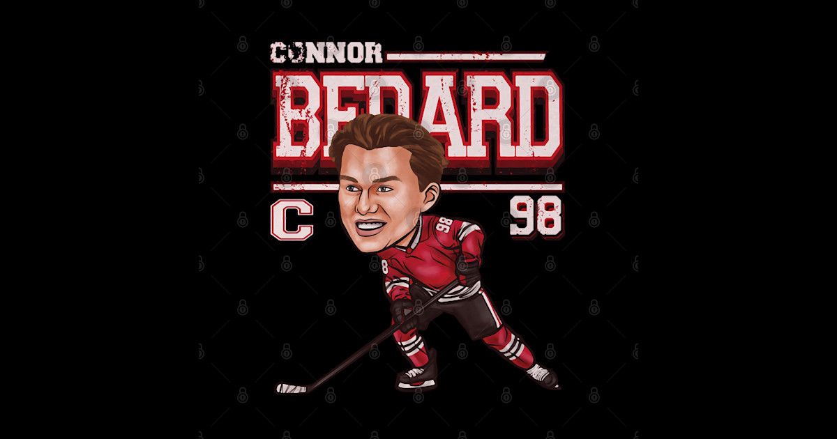 Connor Bedard Chicago Cartoon - Connor Bedard - Posters and Art Prints ...