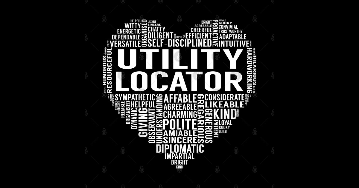 Utility Locator Heart - Utility Locator - Sticker | TeePublic