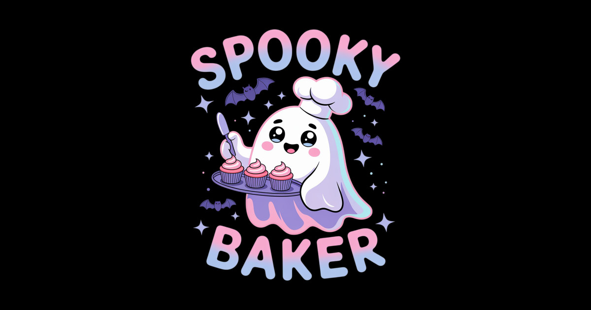 Spooky Baker Ghost Chef Halloween Baking Bakery Cake Lover - Spooky ...