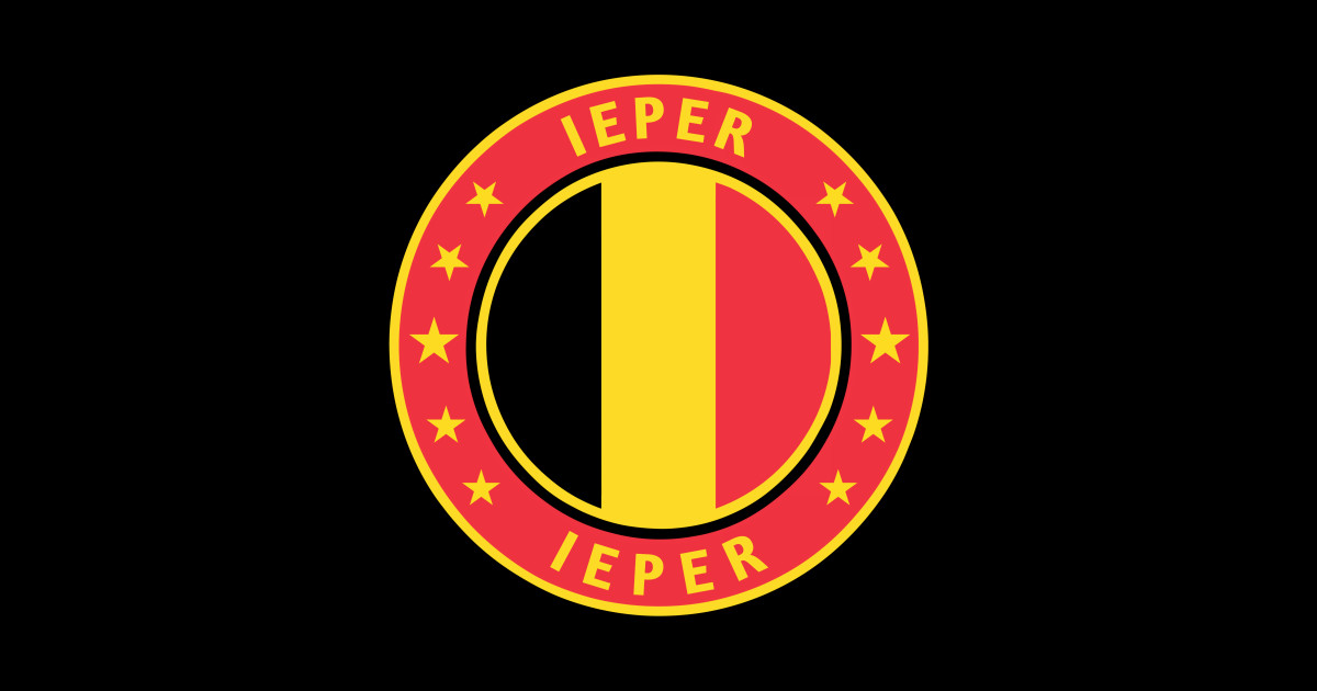 Ieper Belgium Circular Flag - Ieper - Sticker | TeePublic