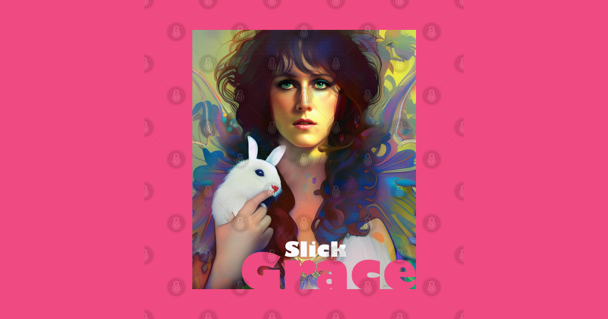 Grace Slick White Rabbit - Grace Slick - T-Shirt | TeePublic