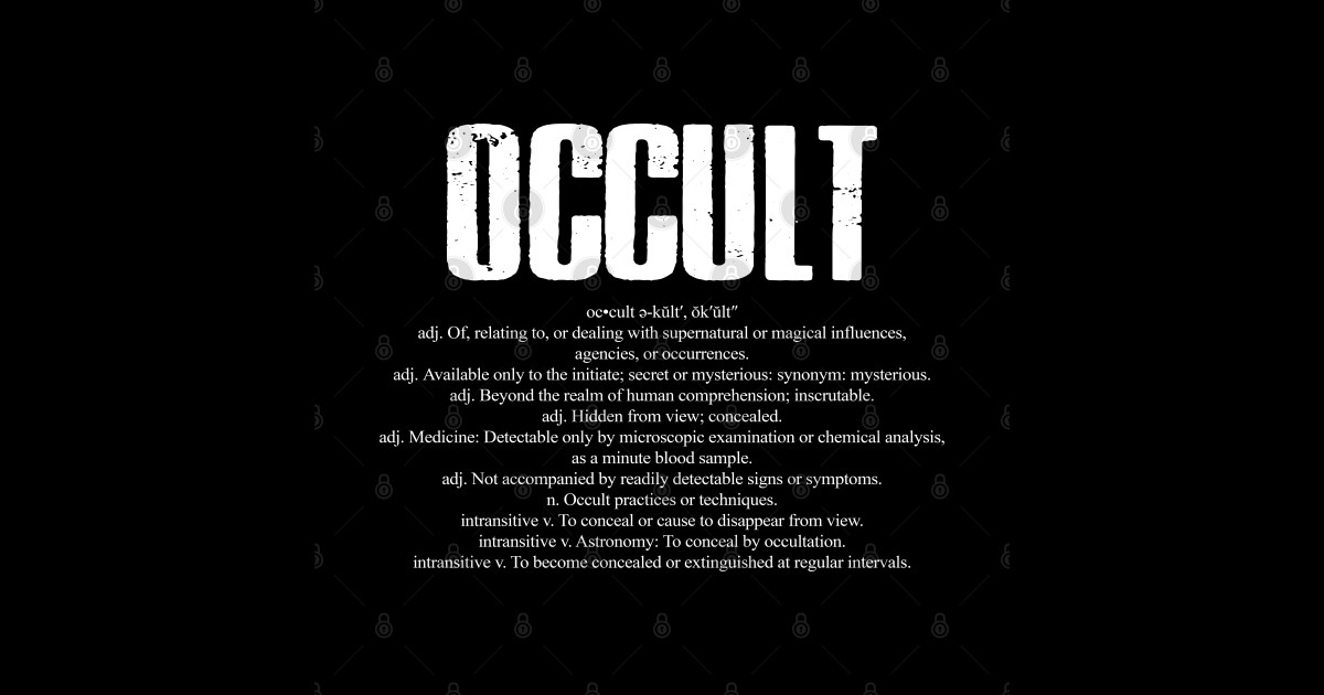 Occult Dictionary Word Definition - Occult - Sticker | TeePublic