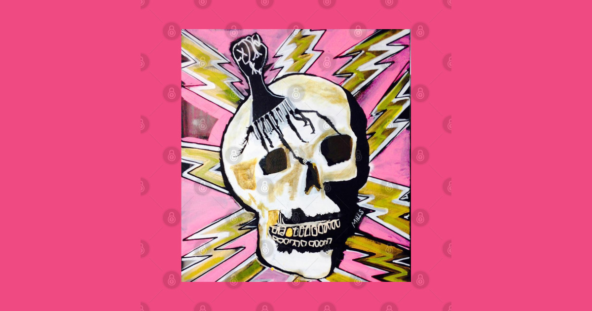 Anthony Mills "Skull With A Gold Front" art - Anthony Mills Skull With ...