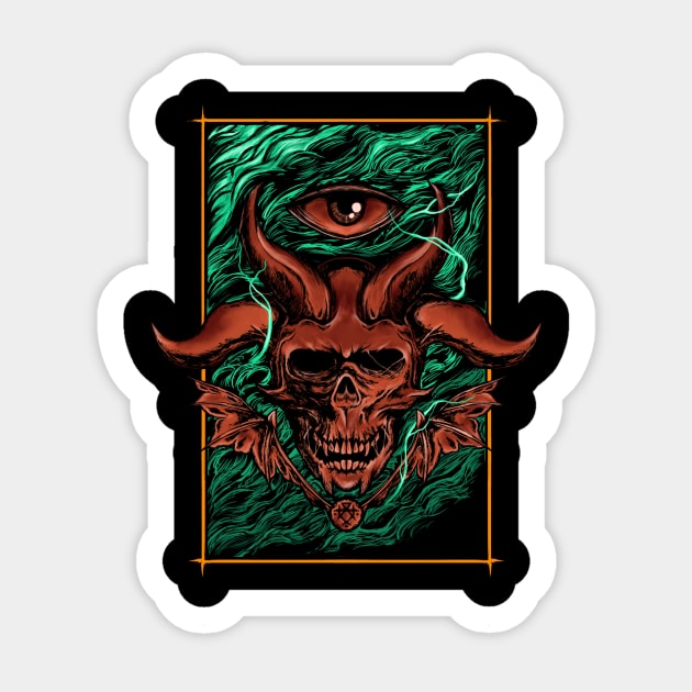 All Seeing Eye - Skull Art Design - Sticker | TeePublic