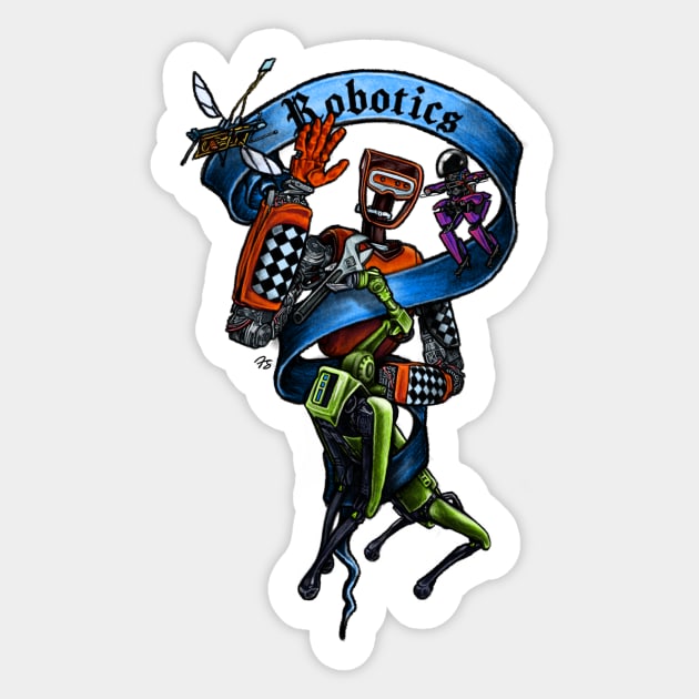Robotics Nerd Banner - Robotics - Sticker | TeePublic