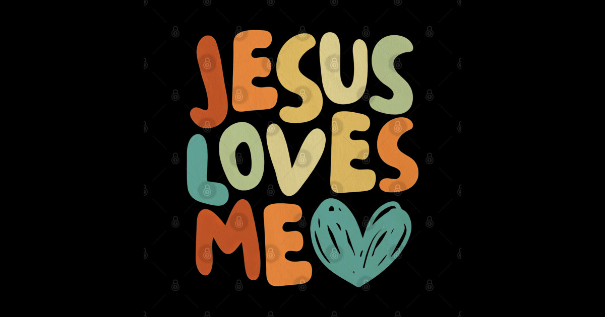 Jesus Loves Me Groovy Retro Christian - Groovy Jesus Loves - Sticker ...