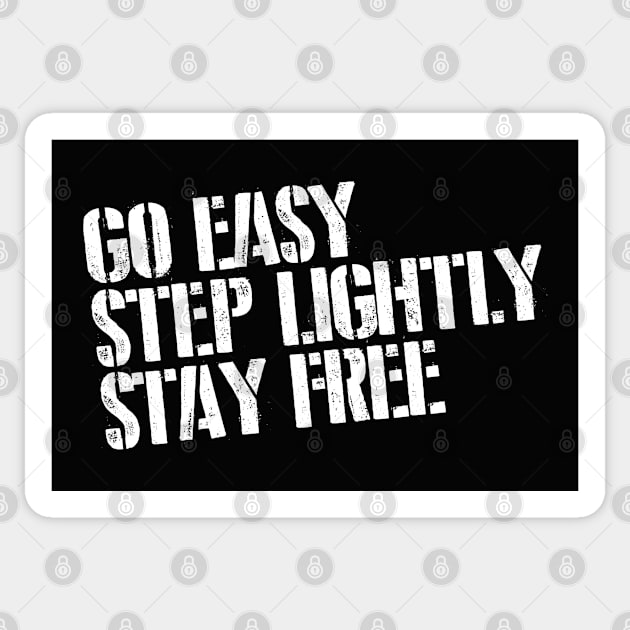 THE CLASH GO EASY STEP LIGHTLY STAY FREE - The Clash - Sticker | TeePublic
