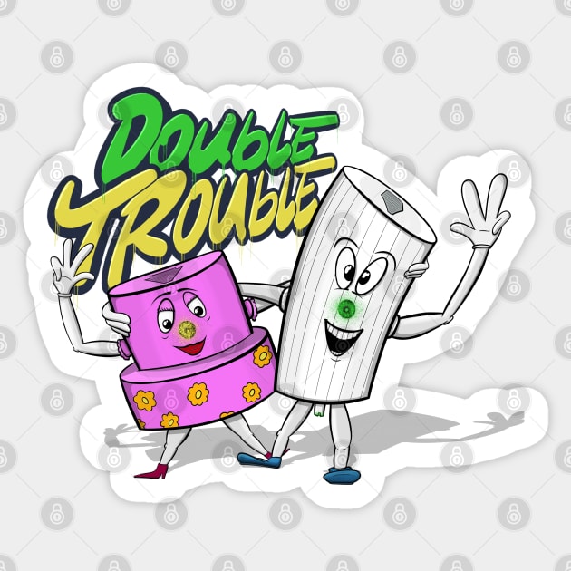 Graffiti Style Double Trouble - Graffiti Style - Sticker | TeePublic