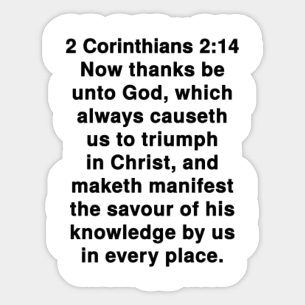 2 Corinthians 2:14 King James Version Bible Verse Typography - 2 ...