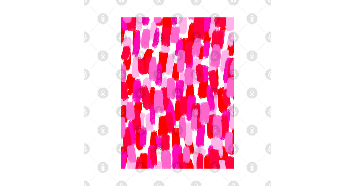 Pink and Red Paint Brush Stroke Effect Abstract - Paintbrush - T-Shirt ...