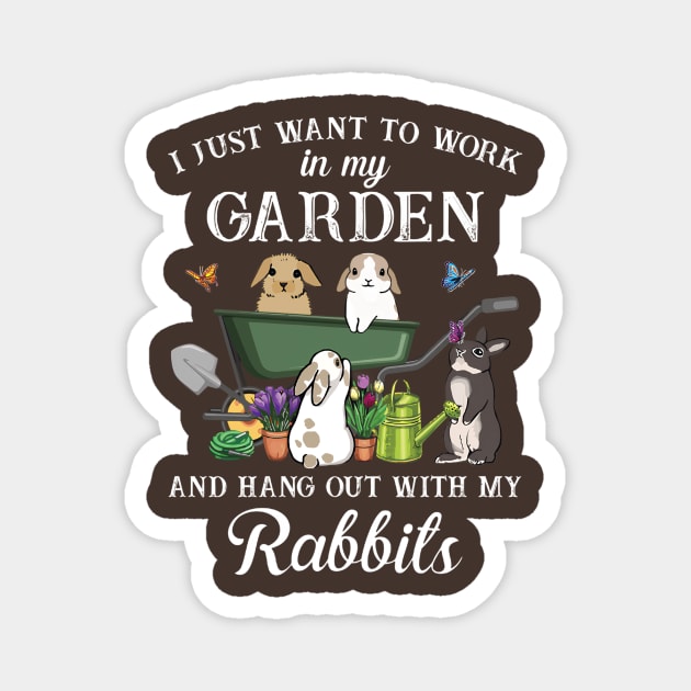 Garden Rabbits - Garden Rabbits - Magnet | TeePublic