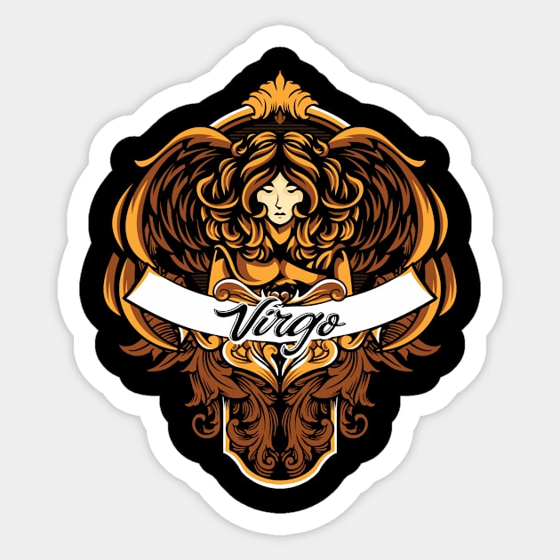Zodiac VIRGO Frame Series - Zodiac Virgo Frame Series - Sticker | TeePublic