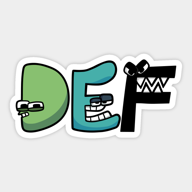 DEF - Alphabet Lore - Sticker | TeePublic