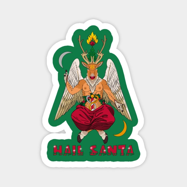 Christmas Baphomet - Hail Santa - Baphomet - Magnet | TeePublic
