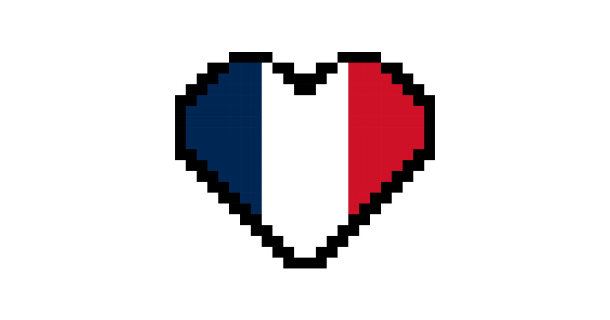 French Flag Pixel Art, France Flag pixel art - French - Kids T-Shirt ...